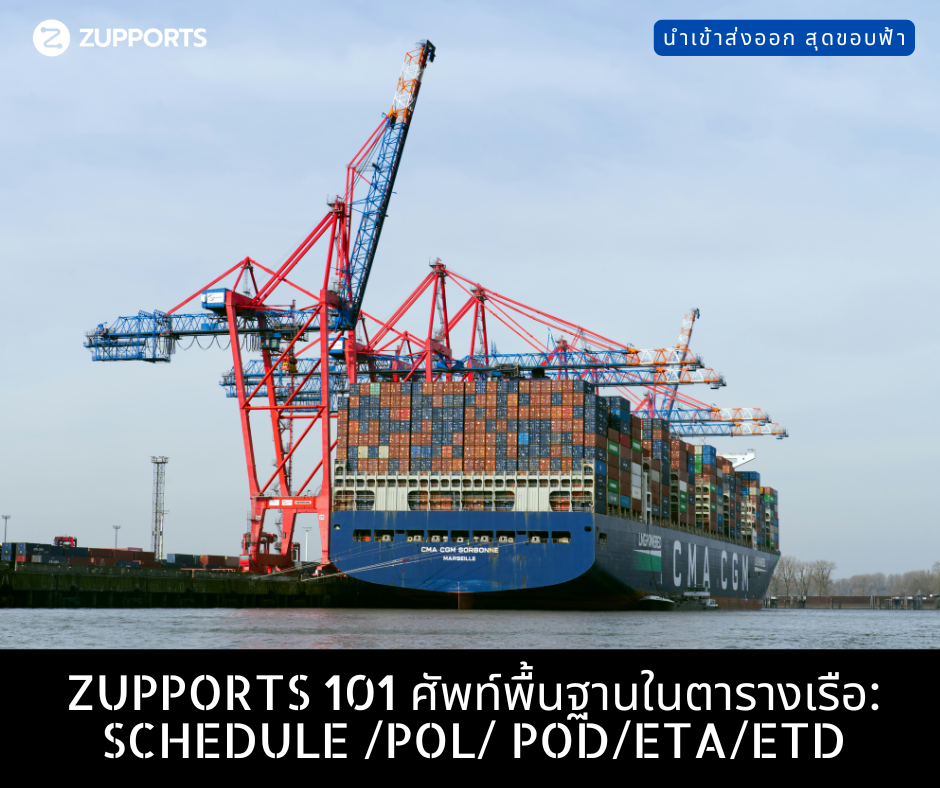 ศัพท์พื้นฐานในตารางเรือ: Schedule /POL/ POD/ETA/ETD ใช้อย่างไร? - ZUPPORTS